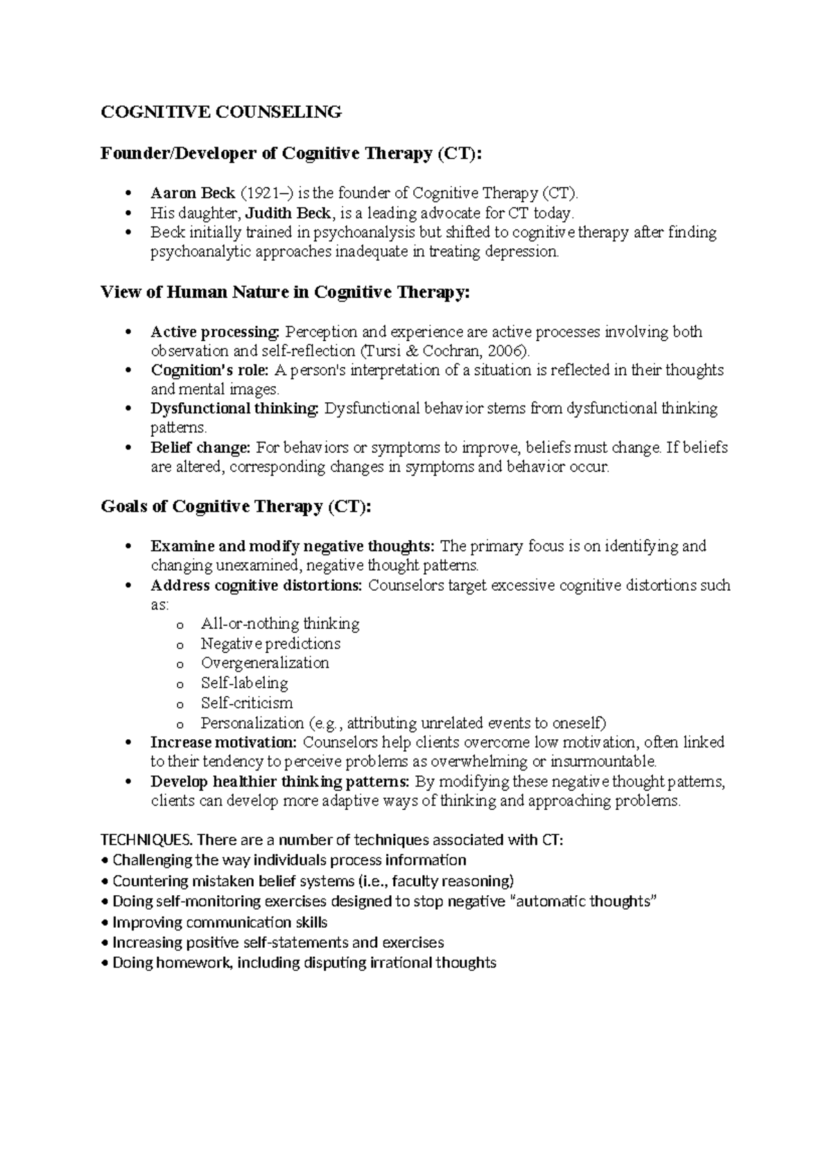 Cognitive Counseling - COGNITIVE COUNSELING Founder/Developer of ...