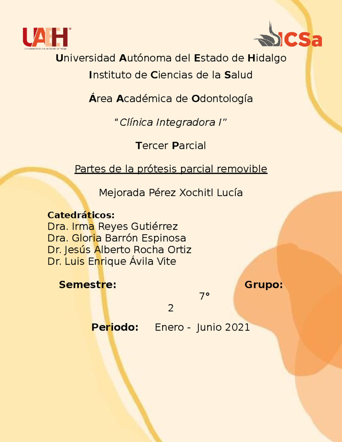 Partes ppr - Protesis Parcial Removible - U niversidad A utónoma del E ...