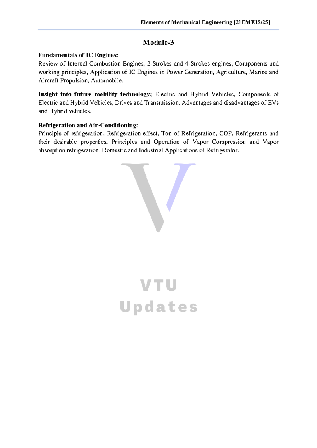 Vtuupdates - Fundamentals of IC Engines: Module- Review of Internal ...