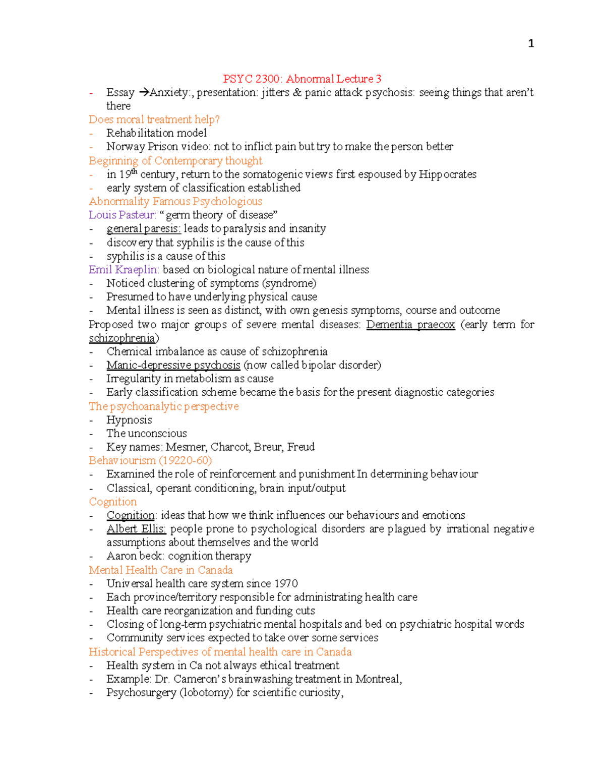 Psyc 2300 Lec 3 Lecture Notes 3 Warning Tt Undefined Function 32 1 Psyc 2300 Abnormal