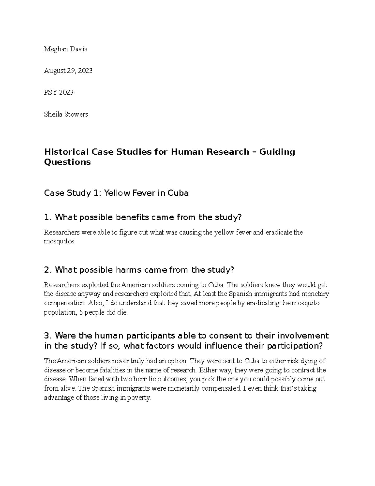 4.1 Historical Case Studies for Human Research - Meghan Davis August 29 ...