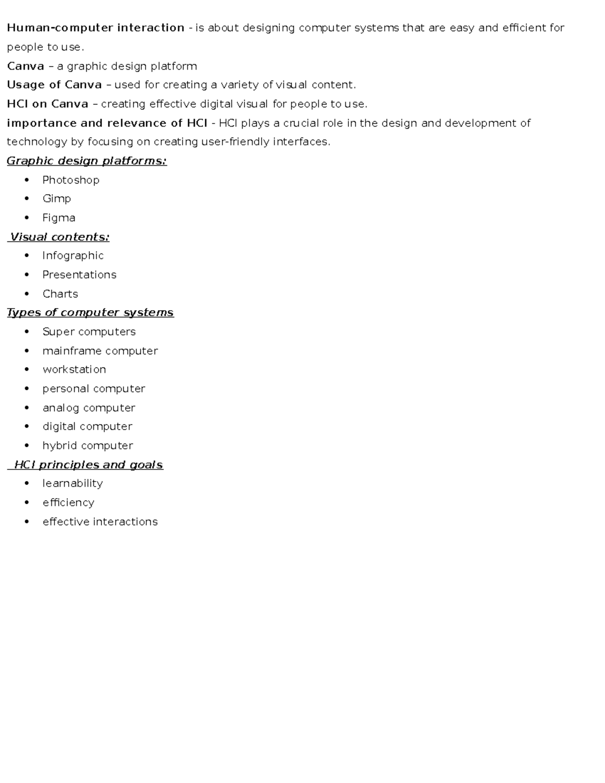 HCI GLY - HCI - Human-computer interaction - is about designing ...