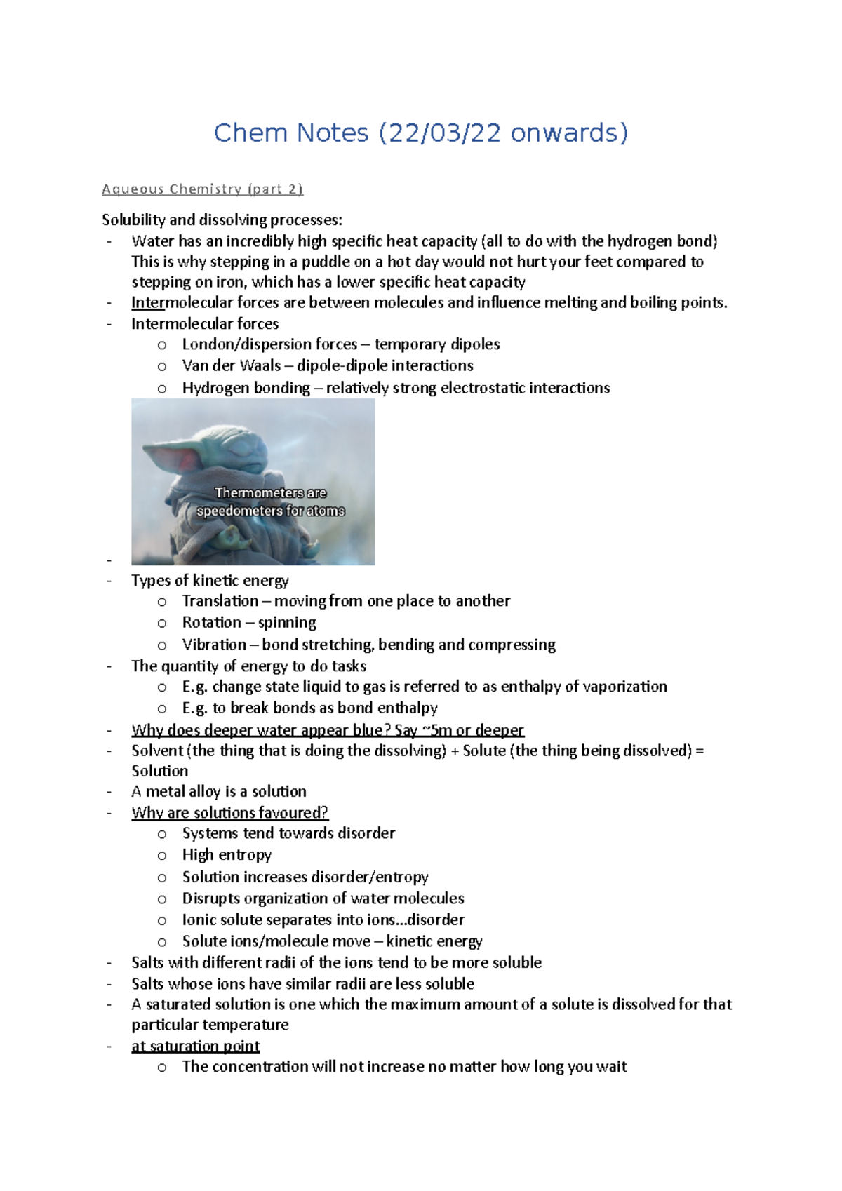 Chem Notes - do not use - Chem Notes (22/03/22 onwards) Aqueous ...