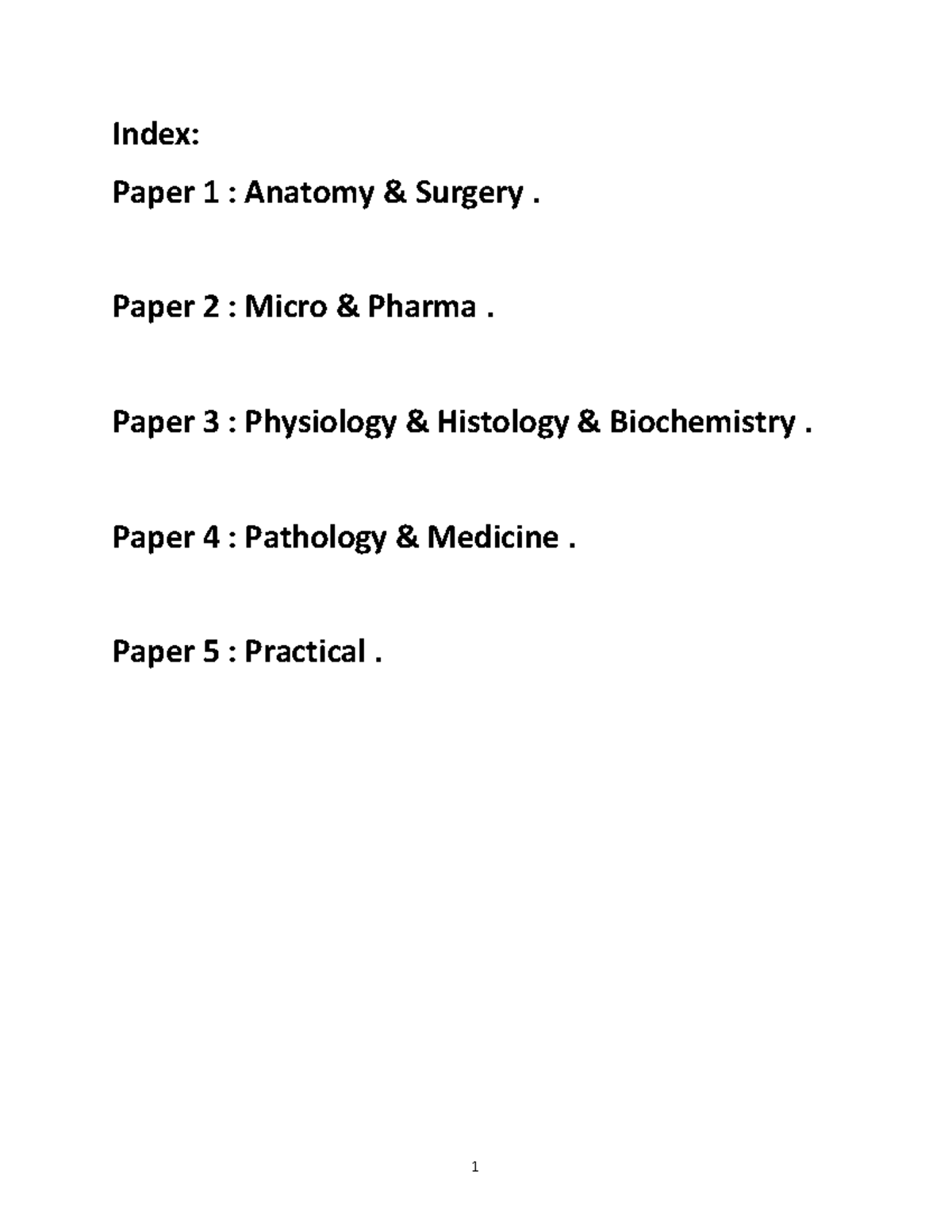 MSS 6th batch MCQS - Exam lower limb mms - Index: Paper 1 : Anatomy ...