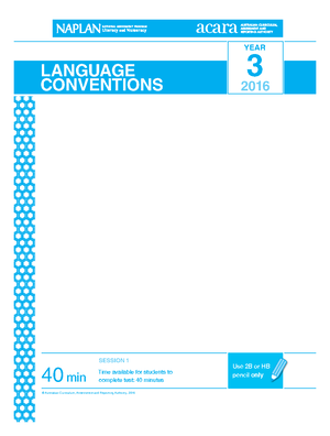 Naplan 2016 yr 3 paper test answers - NAPLAN 2016 paper test answers ...