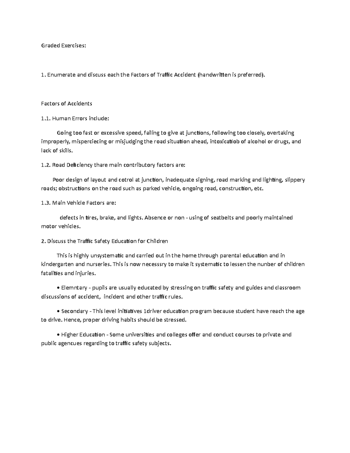 Graded Exercise 3 - WPS Office - Graded Exercises: Enumerate and ...