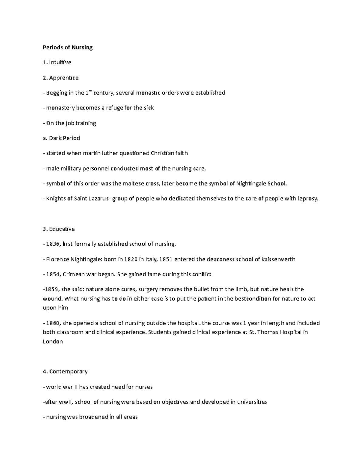 Periods of Nursing - none - Periods of Nursing Intuitive Apprentice ...