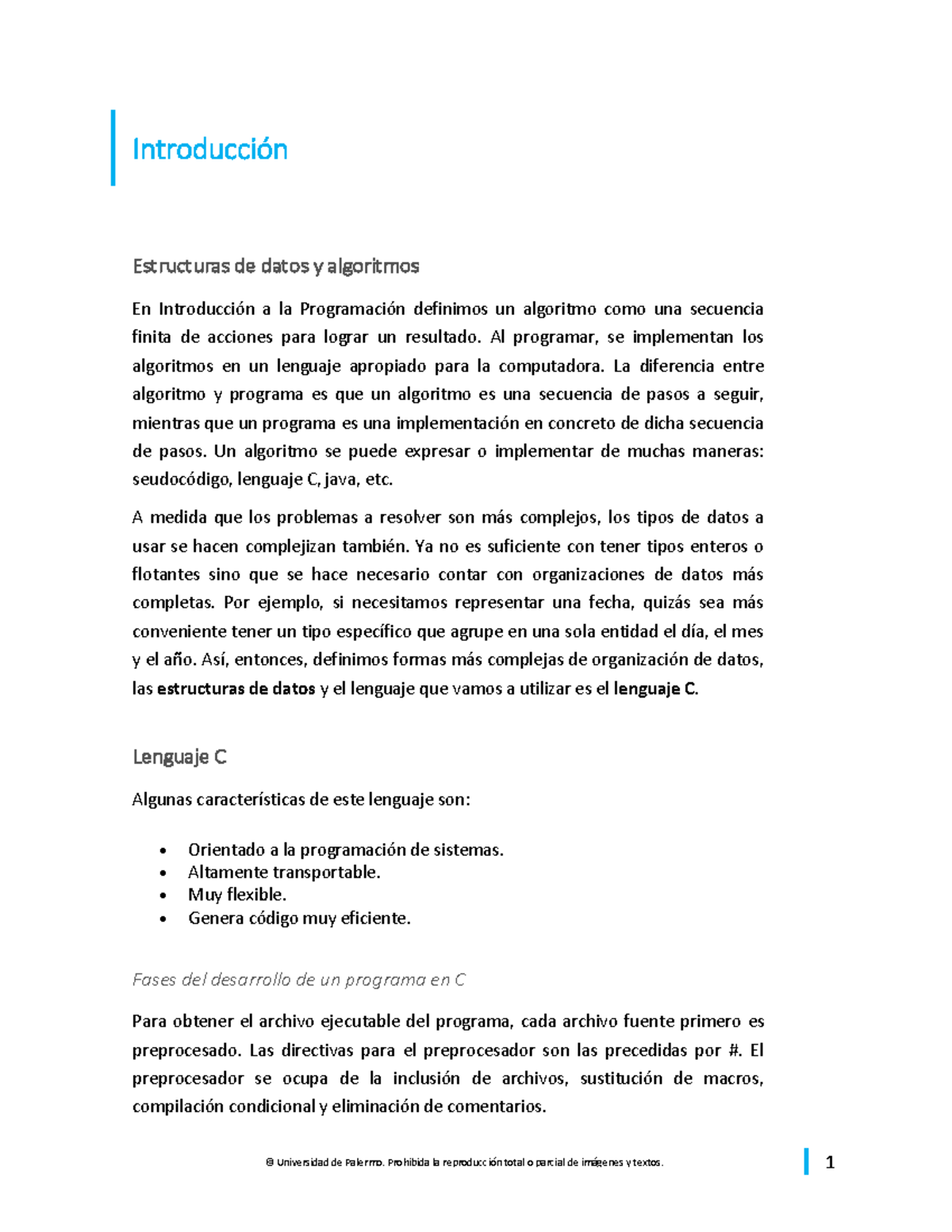 Modulo 1 estructura de datos - © Universidad de Palermo. Prohibida la ...