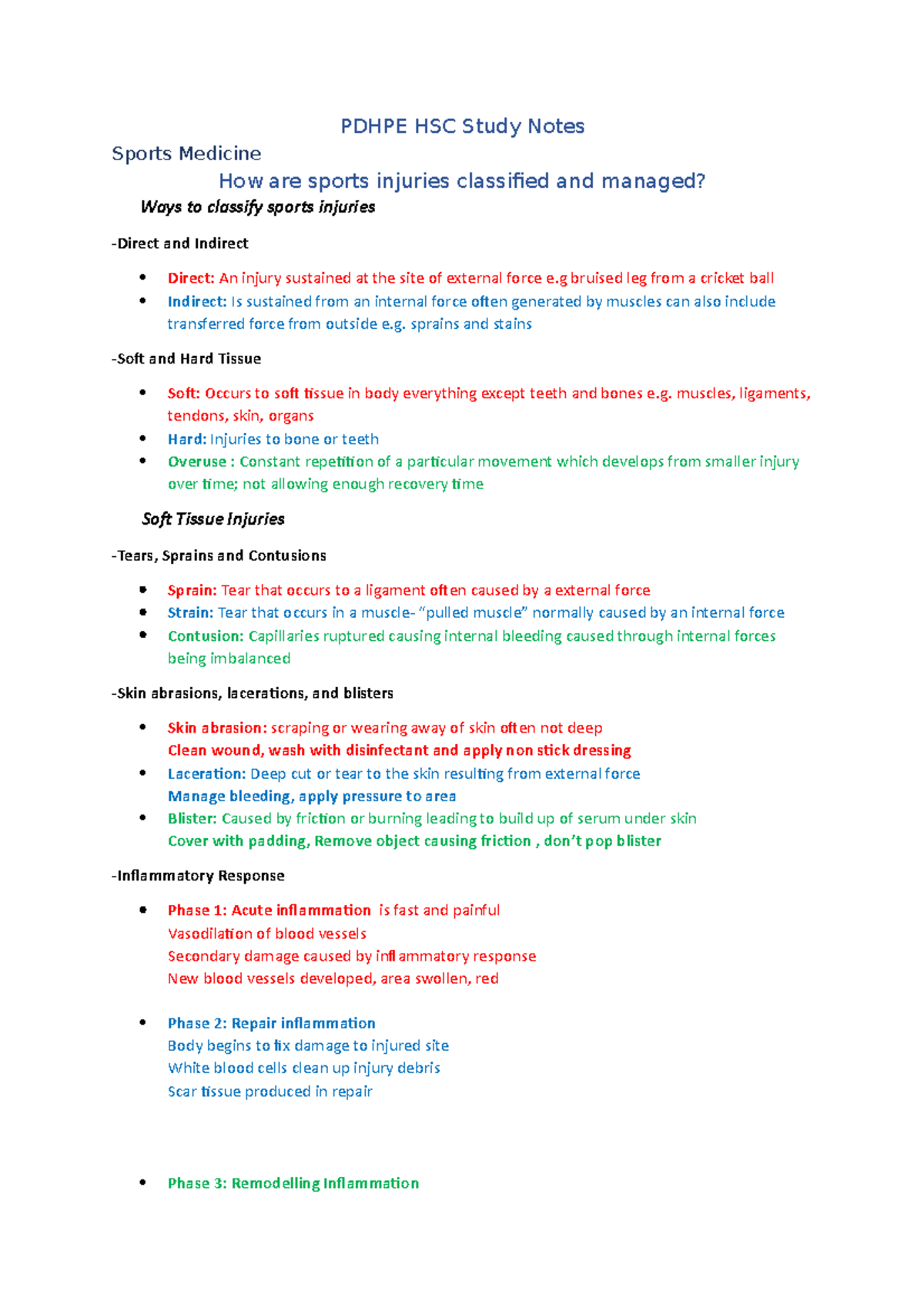 Pdhpe Study notes hsc 2021 year 12 year of covid - PDHPE HSC Study ...