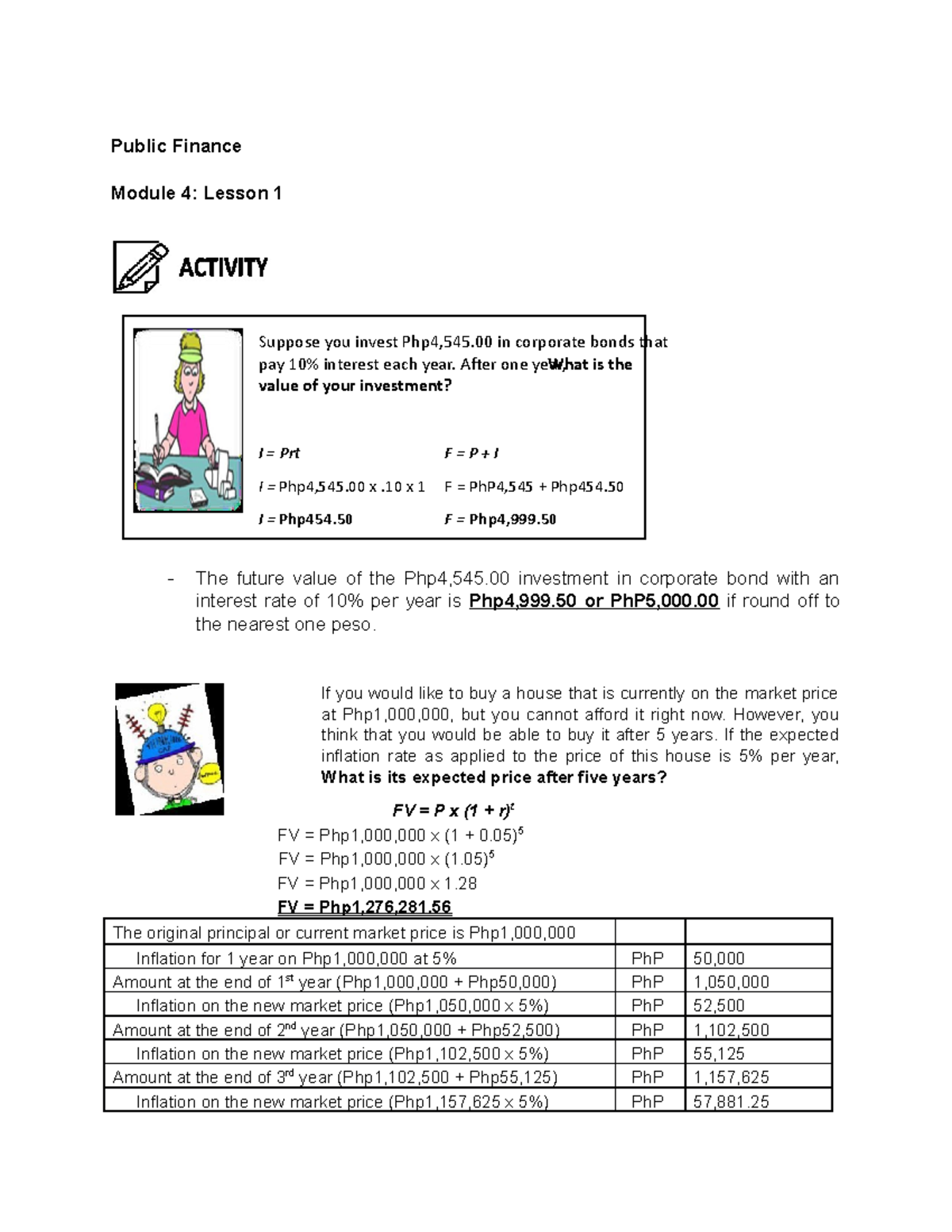 Public Finance Module 4 Assignment 1 - Public Finance Module 4: Lesson ...