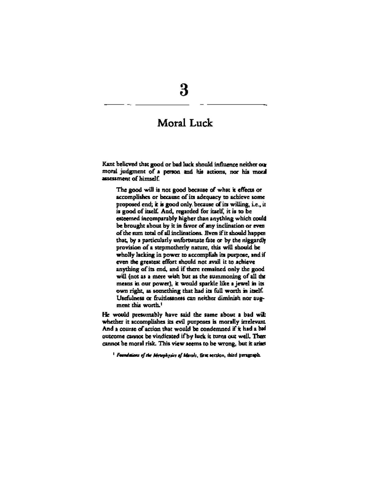 Week 4 - mandatory - Nagel - Moral Luck - PHCC104 - Studocu