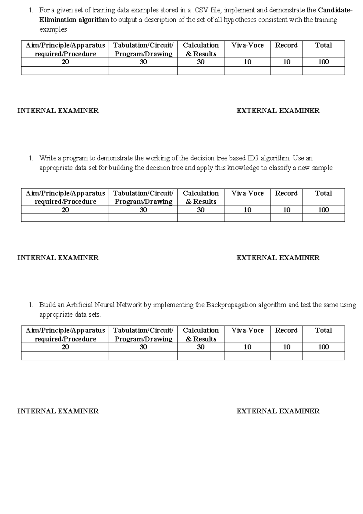 Shuffle list ml - LAB - 1. For a given set of training data examples stored in a .CSV file ...