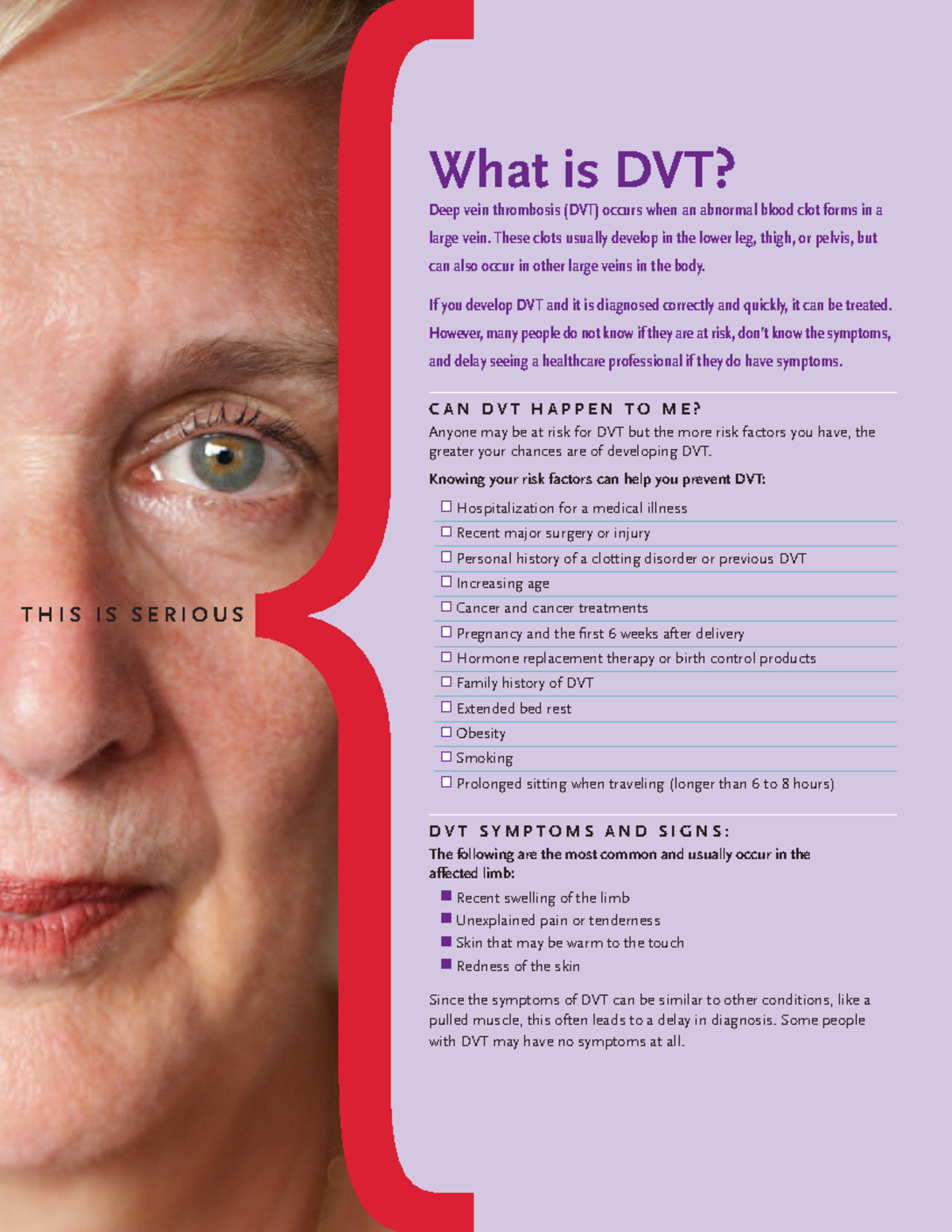 Dvt-factsheet final 1210 - What is DVt? Deep vein thrombosis (DVT ...