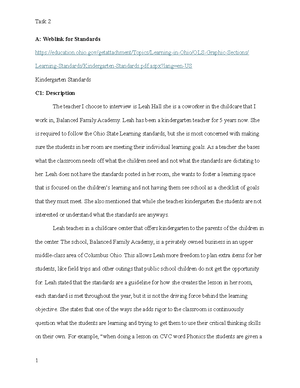 D168 Task 2 Passed - Task 2 A: Identify Each Maria’s family just moved ...