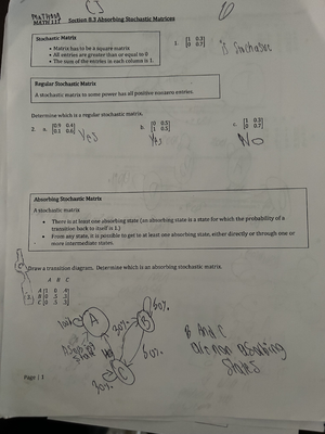 Section 2.6 Input-Output Analysis - MATH 111 Section 2 Input-Output Analysis RECALL: Matrix ...