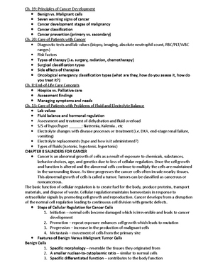 NUR2063 Patho Exam 1 Study Guide - Module 4, EXAM 1 Study Guide ...