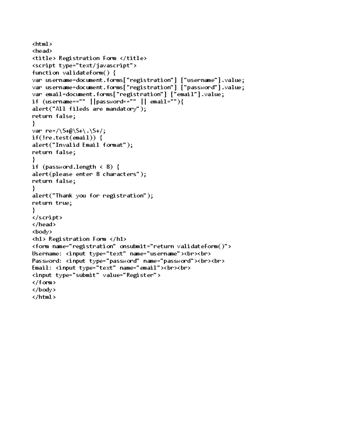K10 - Registration Form