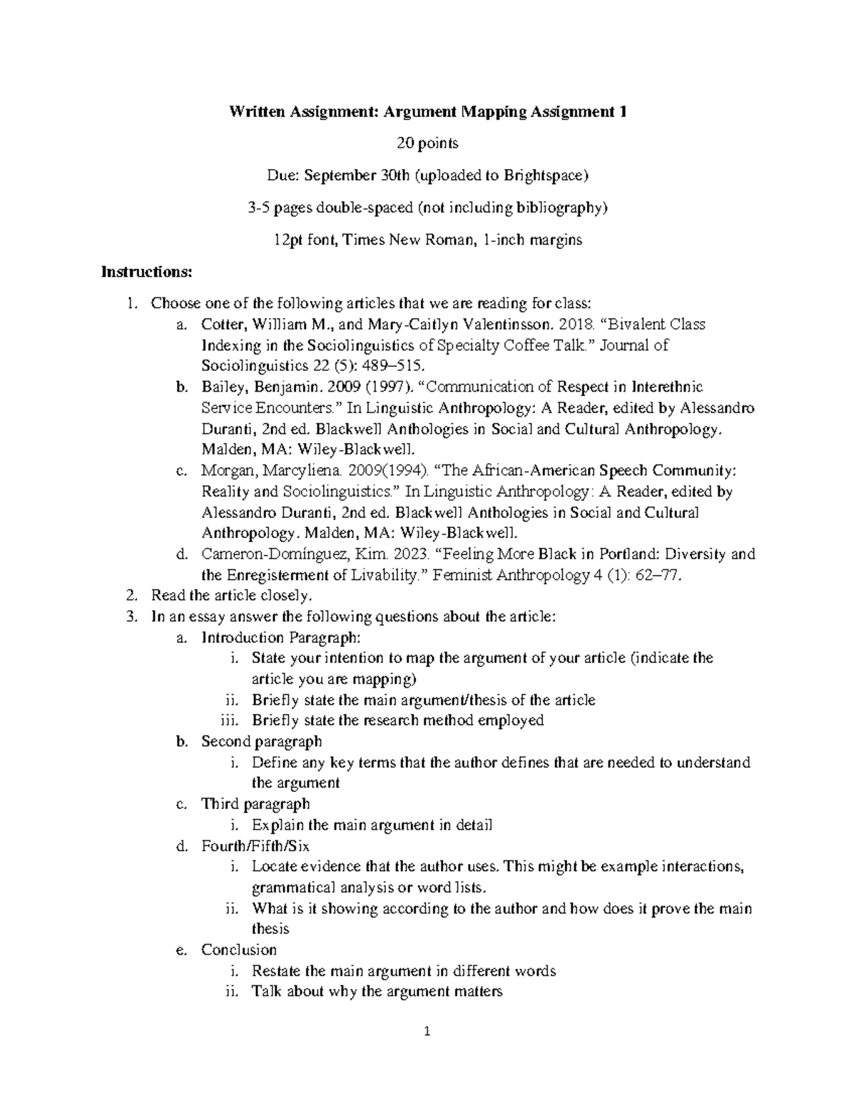 Argument Mapping Assignment 1 2024 - 1 Written Assignment: Argument Mapping Assignment 1 20 ...