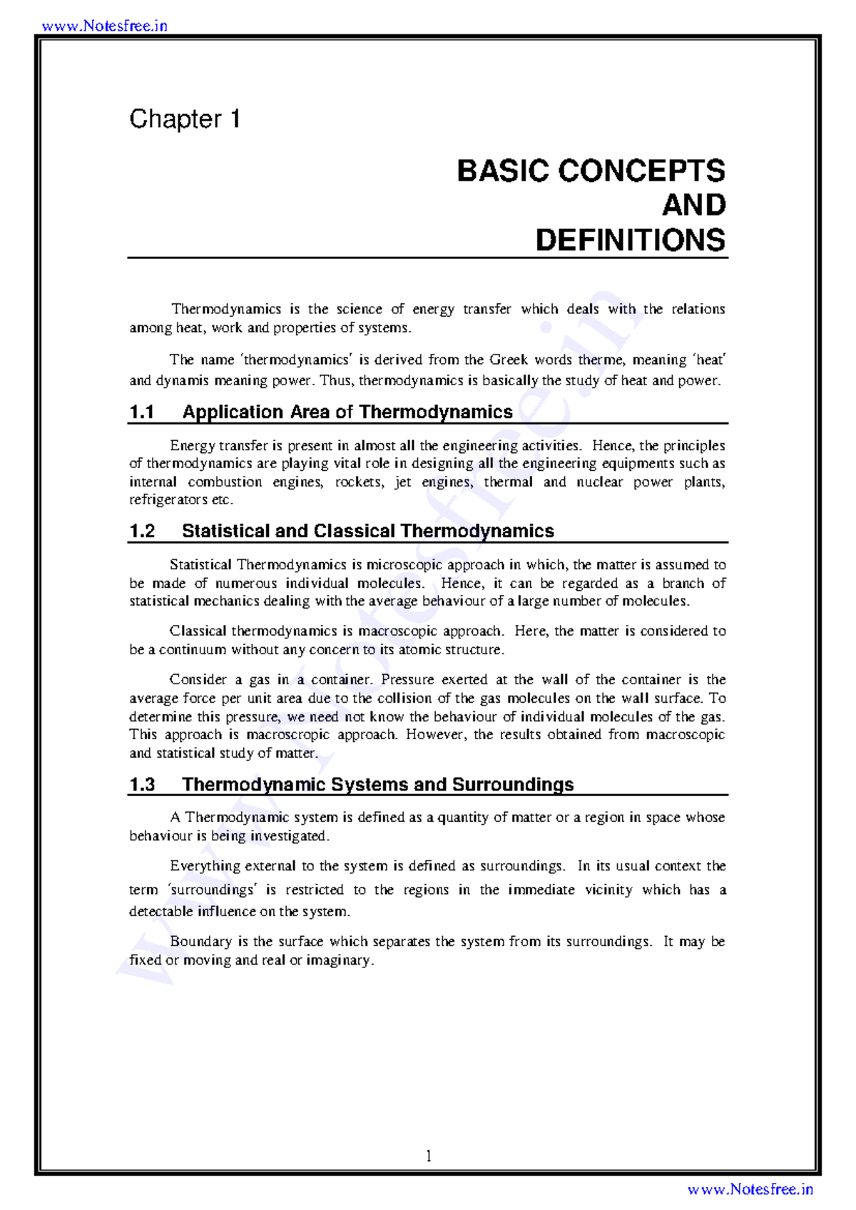ME3391 ETD Notes- By www - 1 Chapter 1 BASIC CONCEPTS AND DEFINITIONS ...