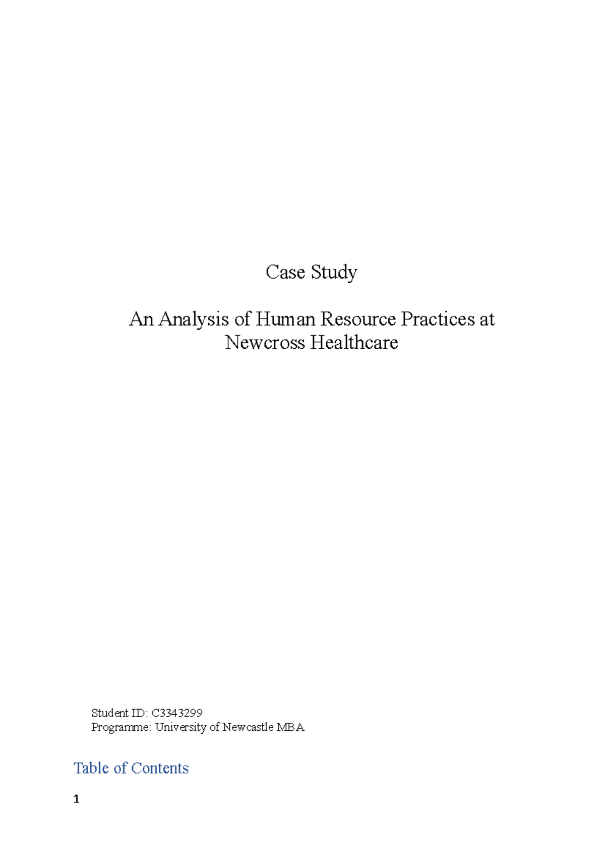 GSBS6040 PBL - Problem based learning - Case Study An Analysis of Human ...