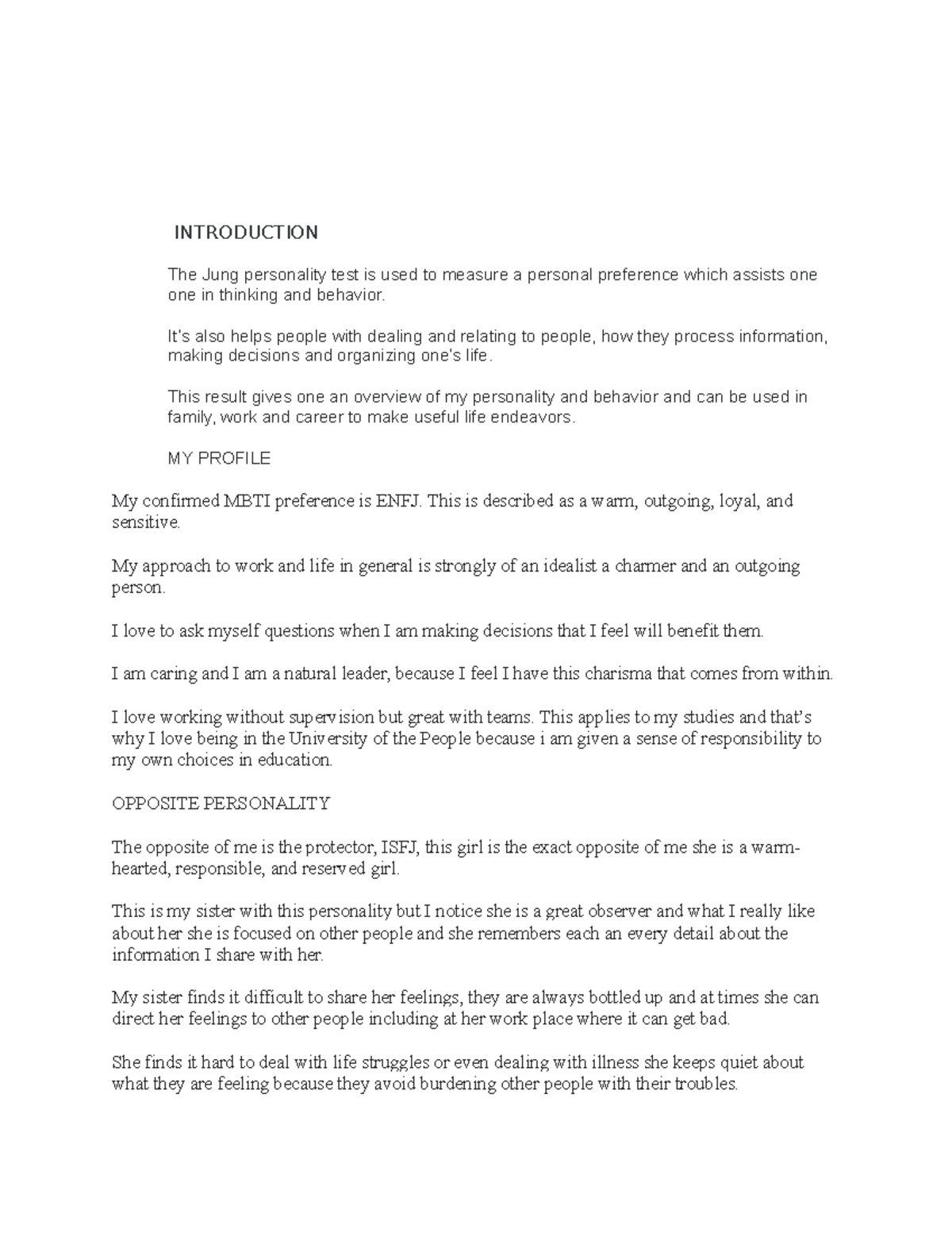 Written assignment emotional intelligence 1 - INTRODUCTION The Jung ...