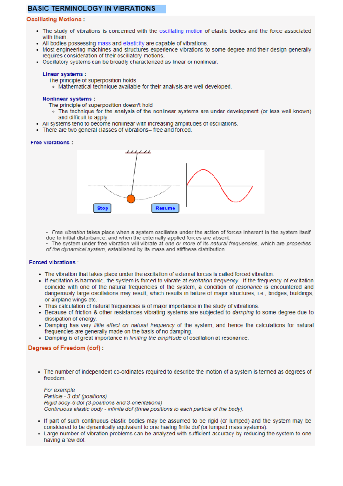 Mechanical Vibrations - Engineering Mechanics - Studocu