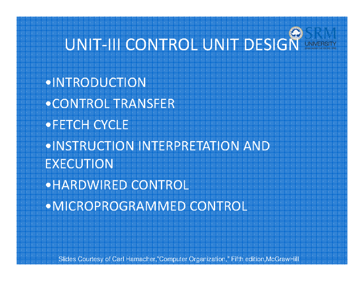 Inbound 4634681171419888253 - UNIT ‐ III CONTROL UNIT DESIGN •INTR ...