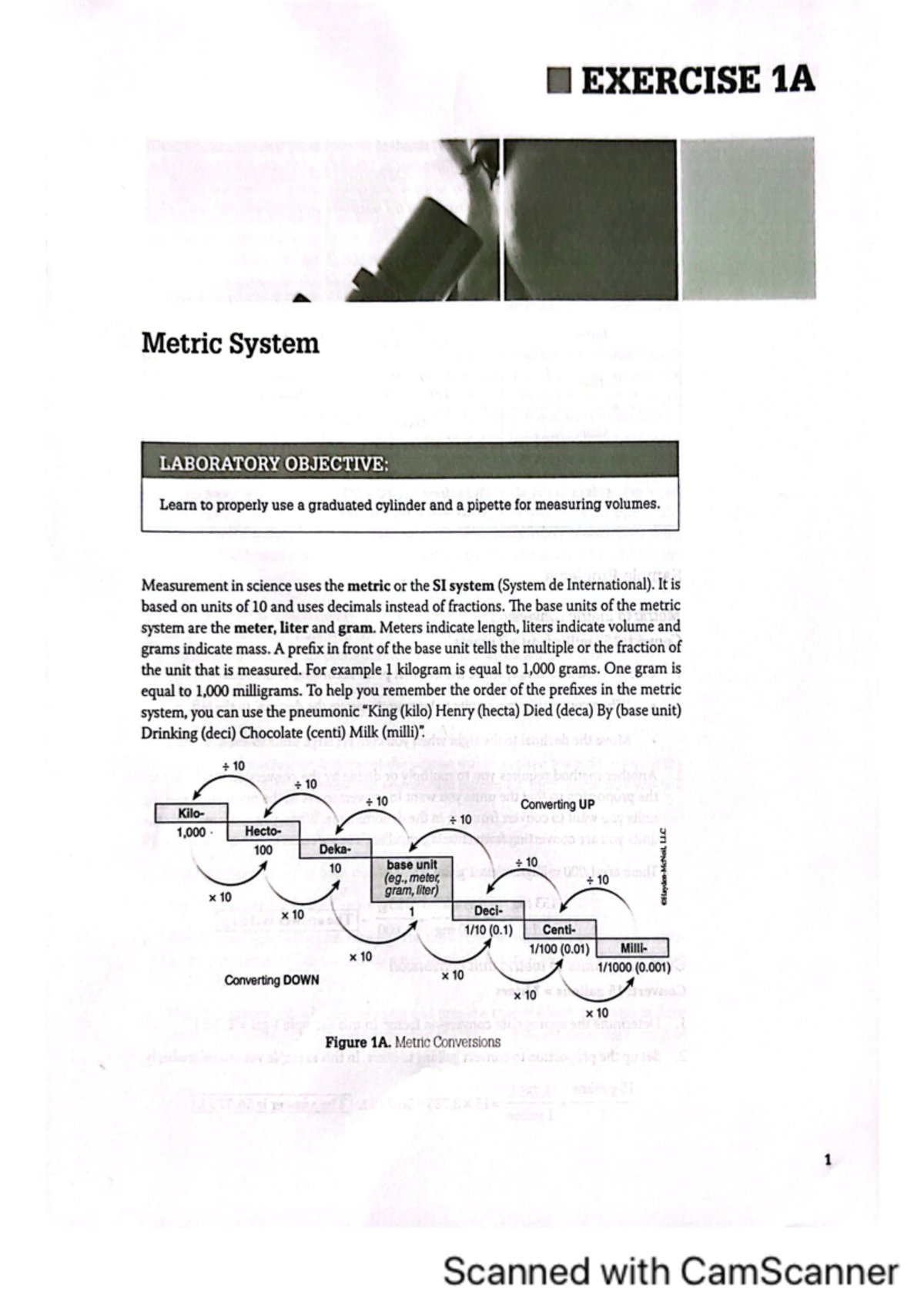 Metric system lab manual - BSC 1005L - Studocu