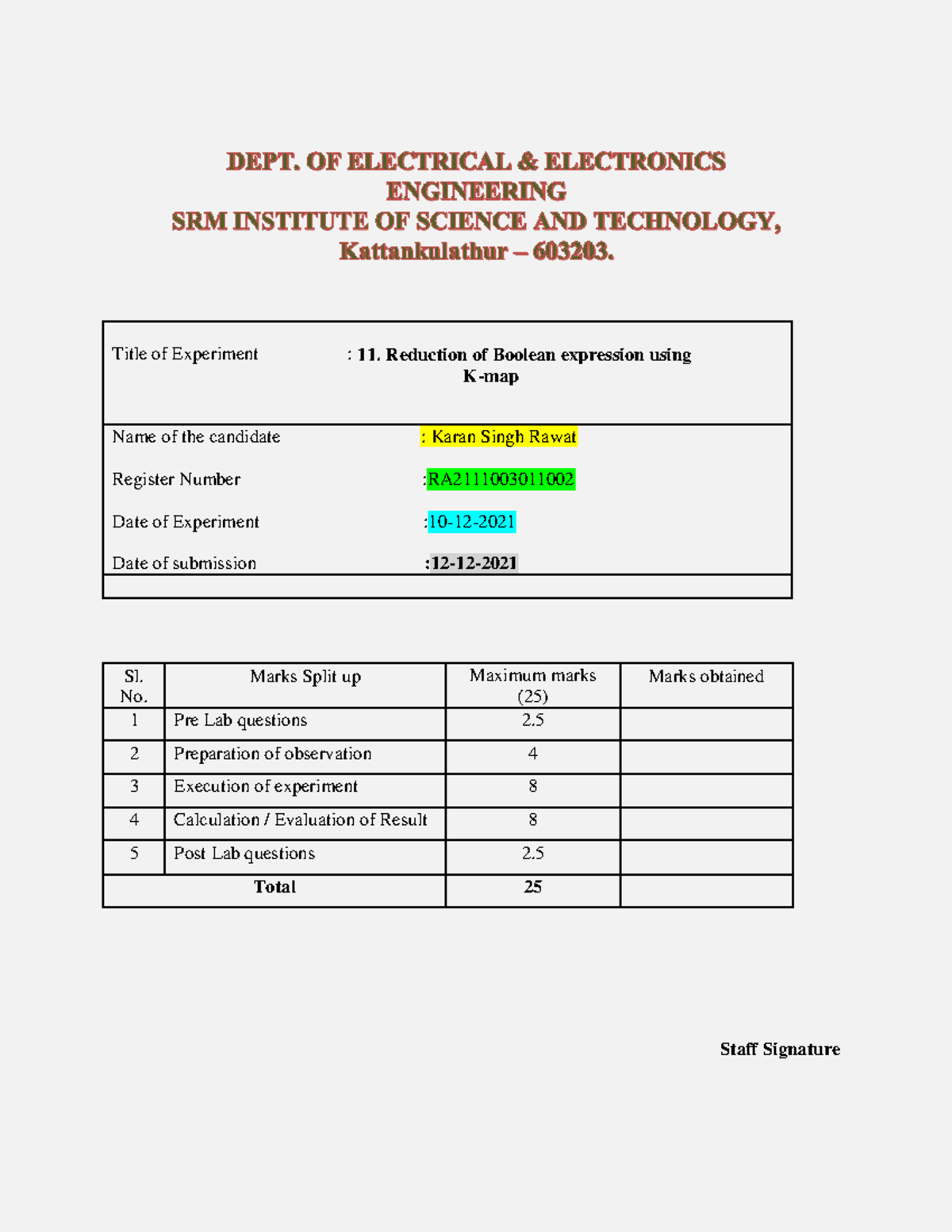 BEEE -11 - BEEE lab - assignment - 11 - Title of Experiment : 11. Reduction of Boolean ...