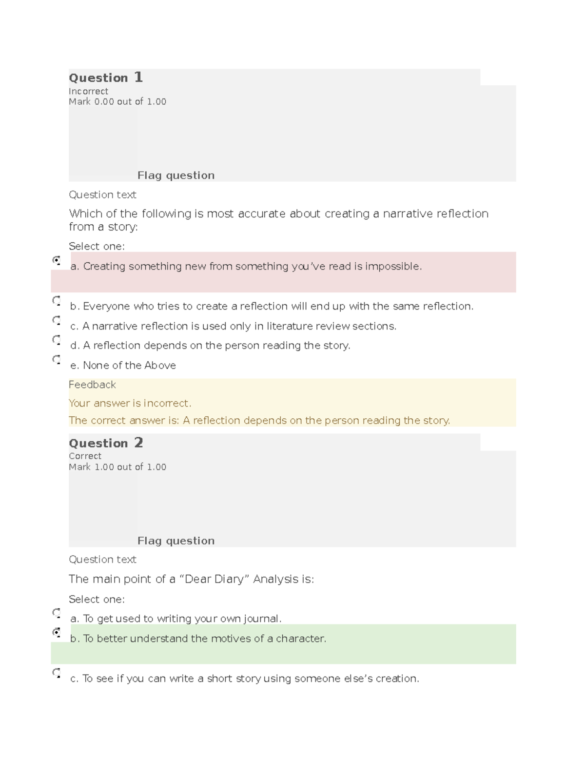 Wl22 - brief - Question 1 Incorrect Mark 0 out of 1. Flag question ...