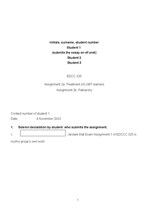 TEST 2 edcc325 - it is an assignment. - Within the transformative model ...