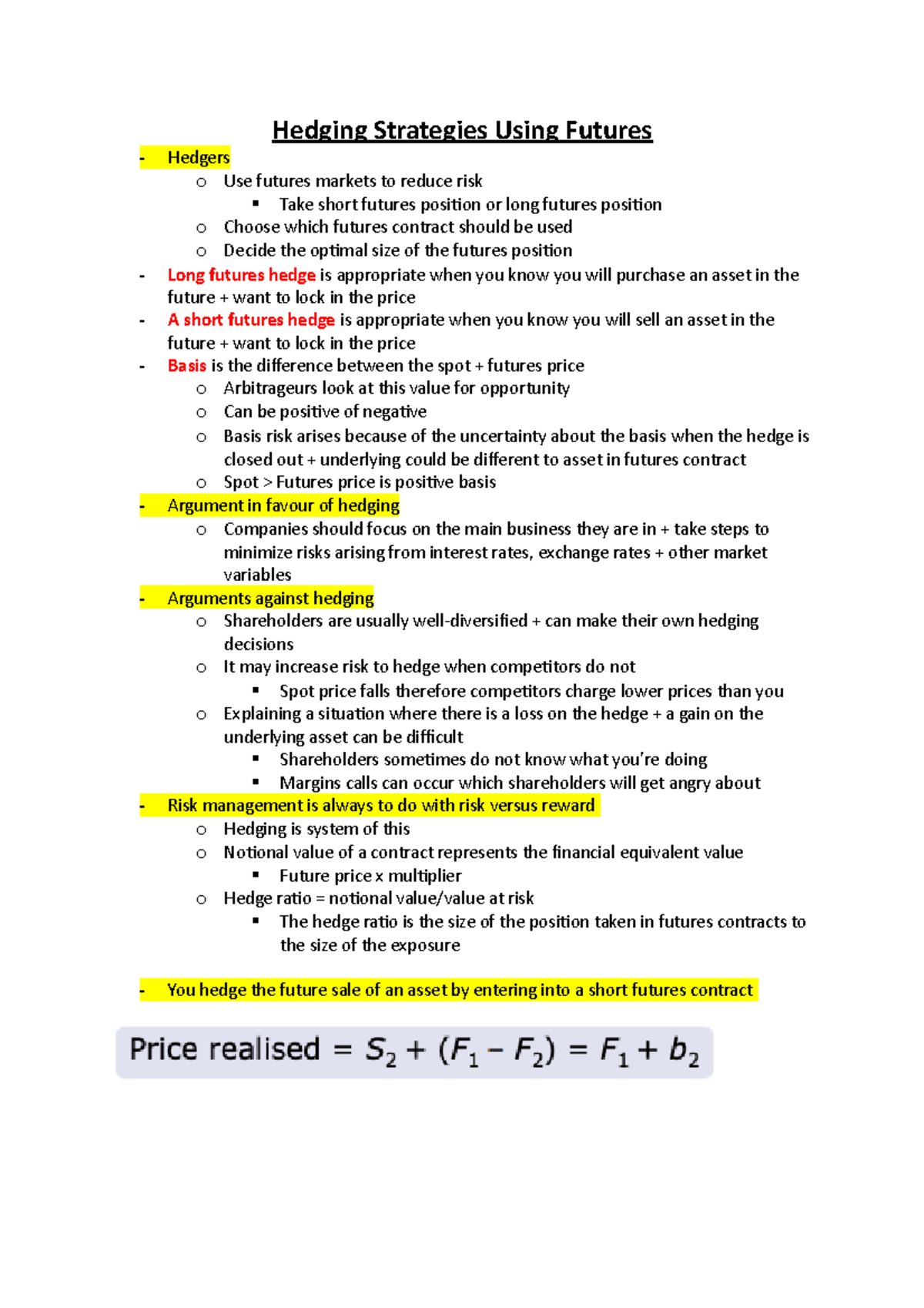3 - Hedging Strategies Using Futures - Hedging Strategies Using Futures ...