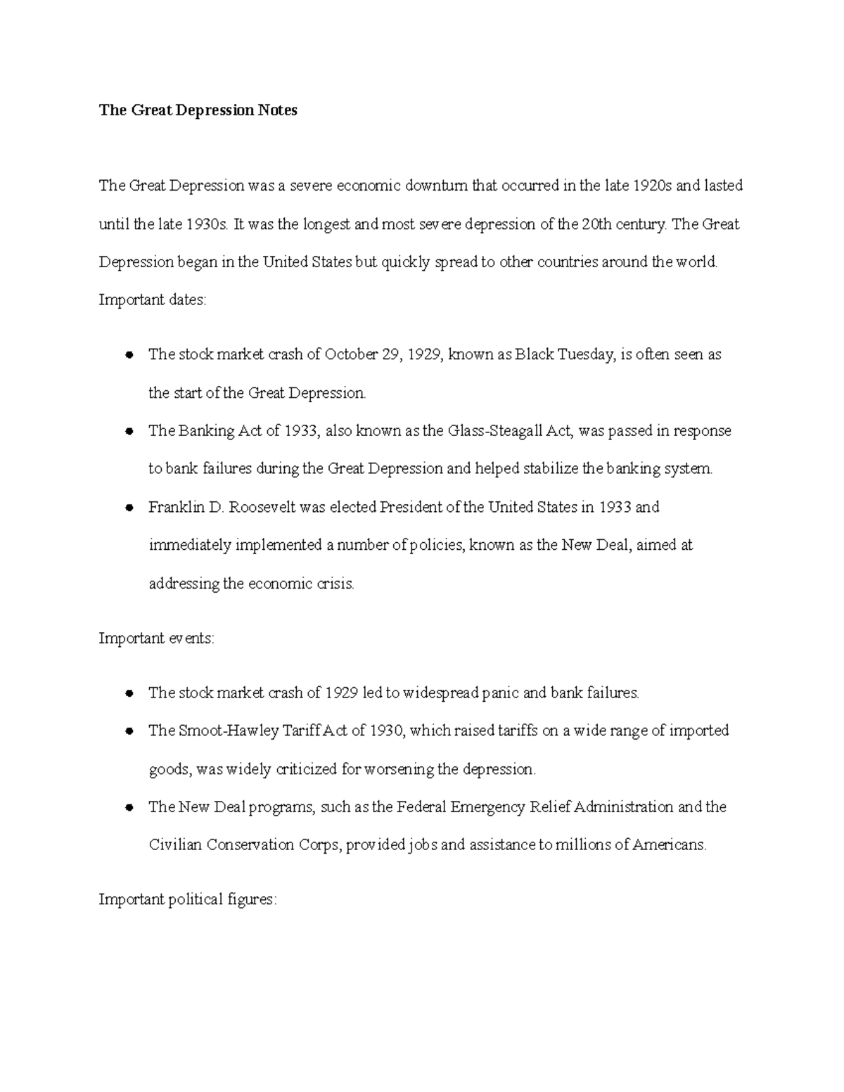 1 Nazi State - The Great Depression - The Great Depression Notes The ...