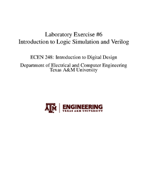 Lab5 honors - digital design lab - Simple Arithmetic Logic Unit ECEN ...