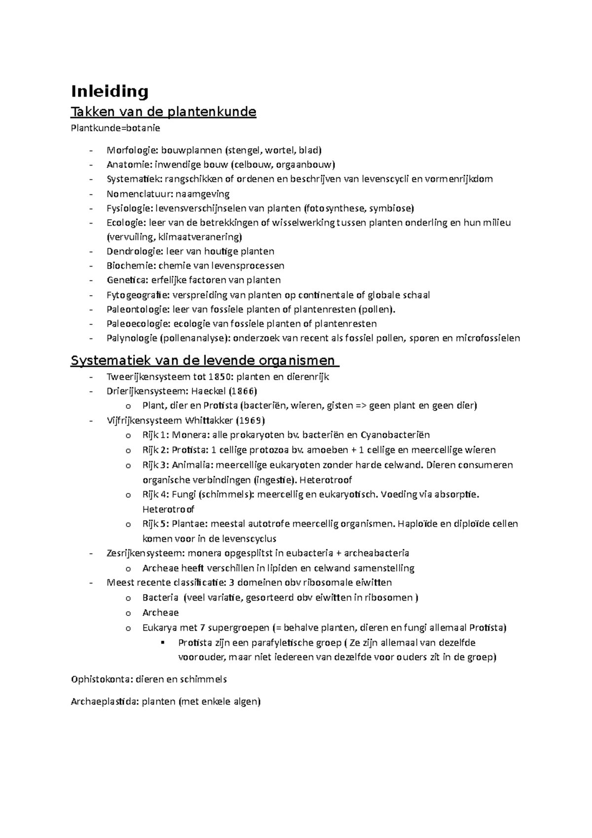 Samenvatting hoofdstuk 1 - inleiding - Inleiding Takken van de ...