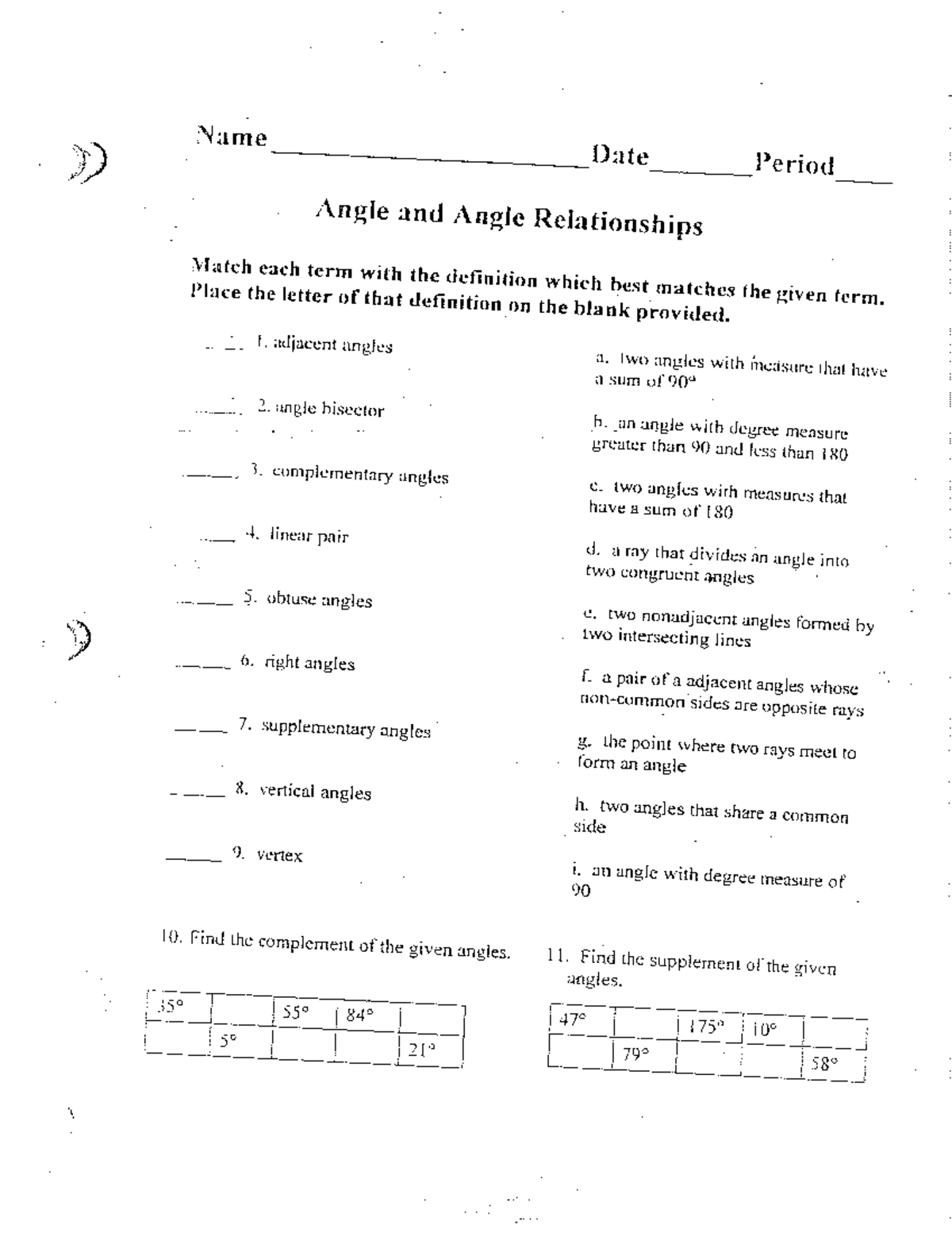 Angles+and+Angle+Relationships+Review - Studocu