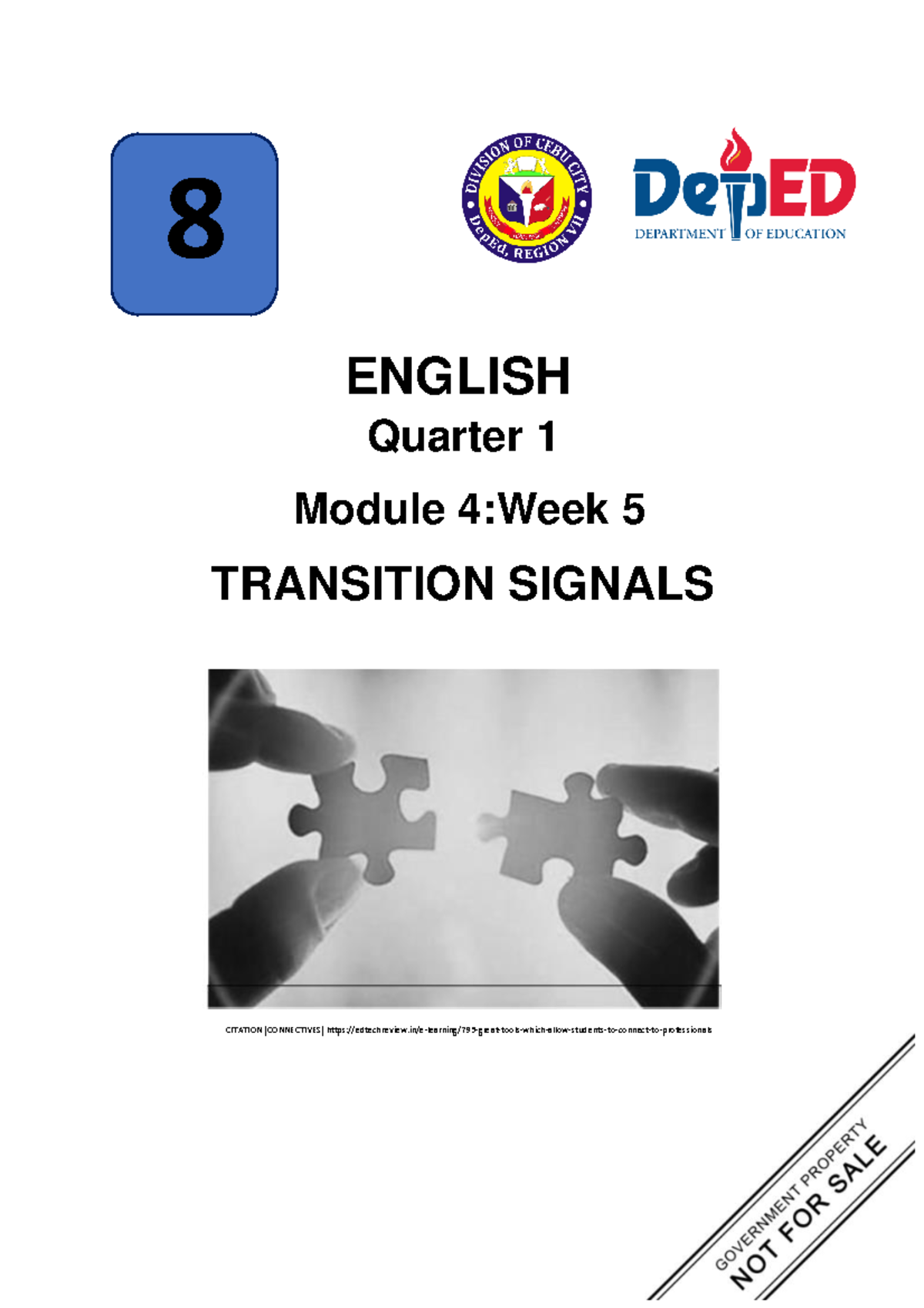 English : Transition Signals - CITATION (CONNECTIVES) - Studocu