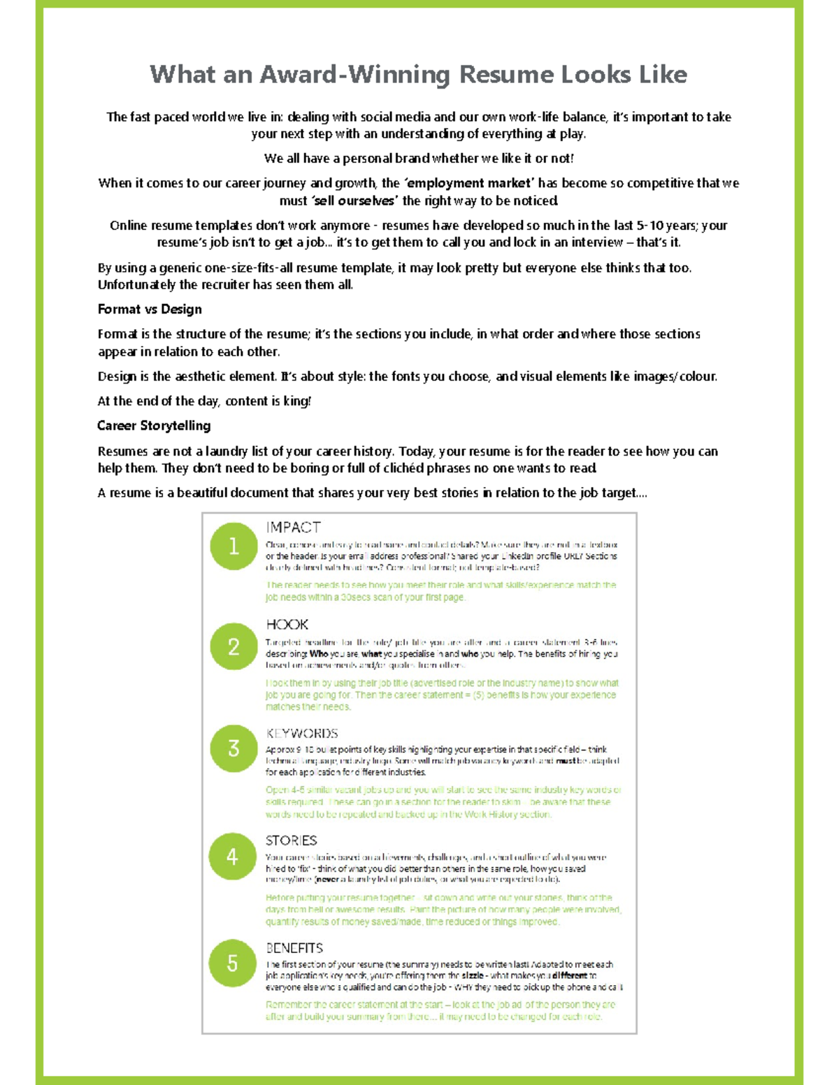 What a Winning Resume Looks Like - What an Award-Winning Resume Looks ...