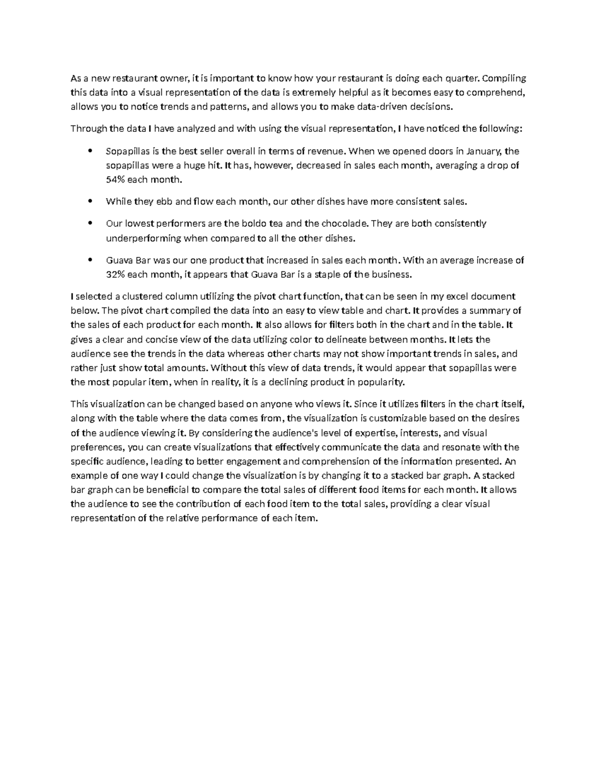 BUS225 4-2 Discussion - As a new restaurant owner, it is important to ...