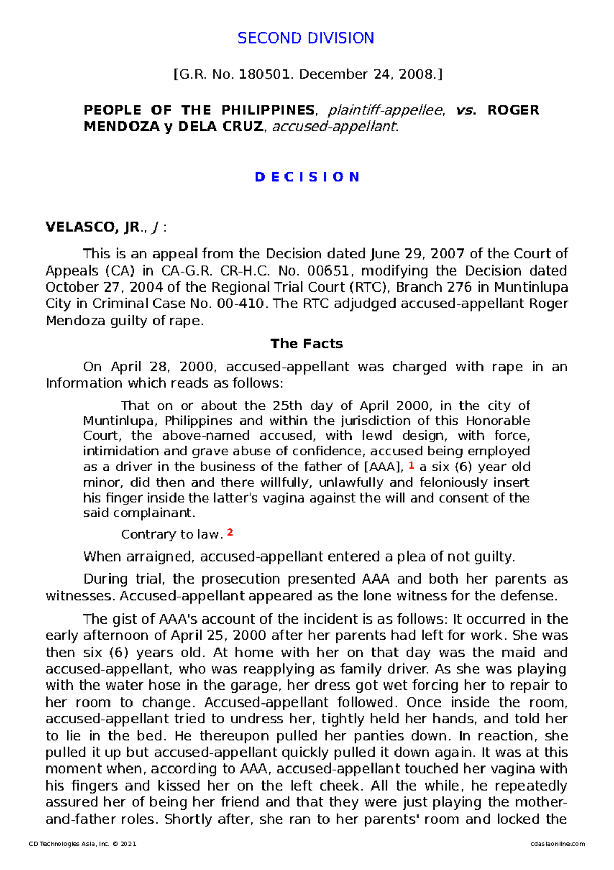 163046-2008-People v - law case - SECOND DIVISION [G. No. 180501 ...