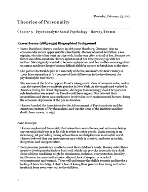 Theories of Personality Chapter 9 Notes - Bandura, Mischel - Monday ...