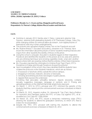 Stat Con Cases 46 55 - case digest - 46 UNABIA vs. THE HONORABLE CITY ...