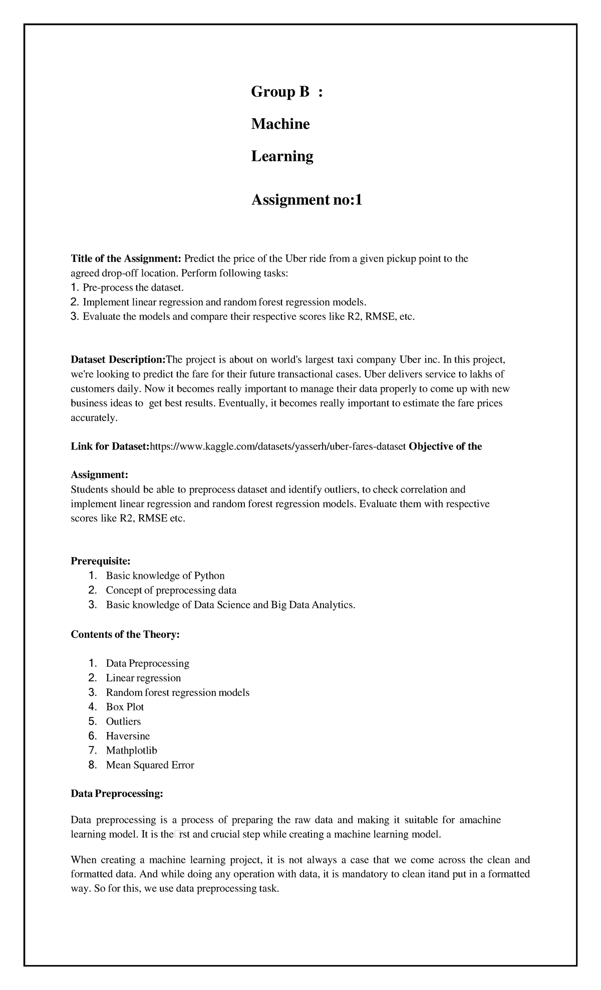 Laboratory Practise III Machine learning - Group B : Machine Learning ...