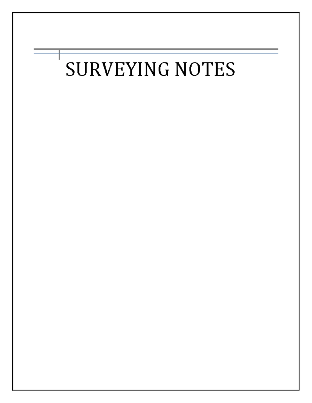 Survey Module-1 - MODULE 1 Surveying is an art of determining the ...