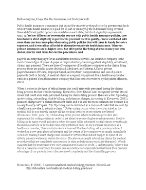 Module 3 Discussion Post - HCM 345 Module 3 Discussion Post In your ...