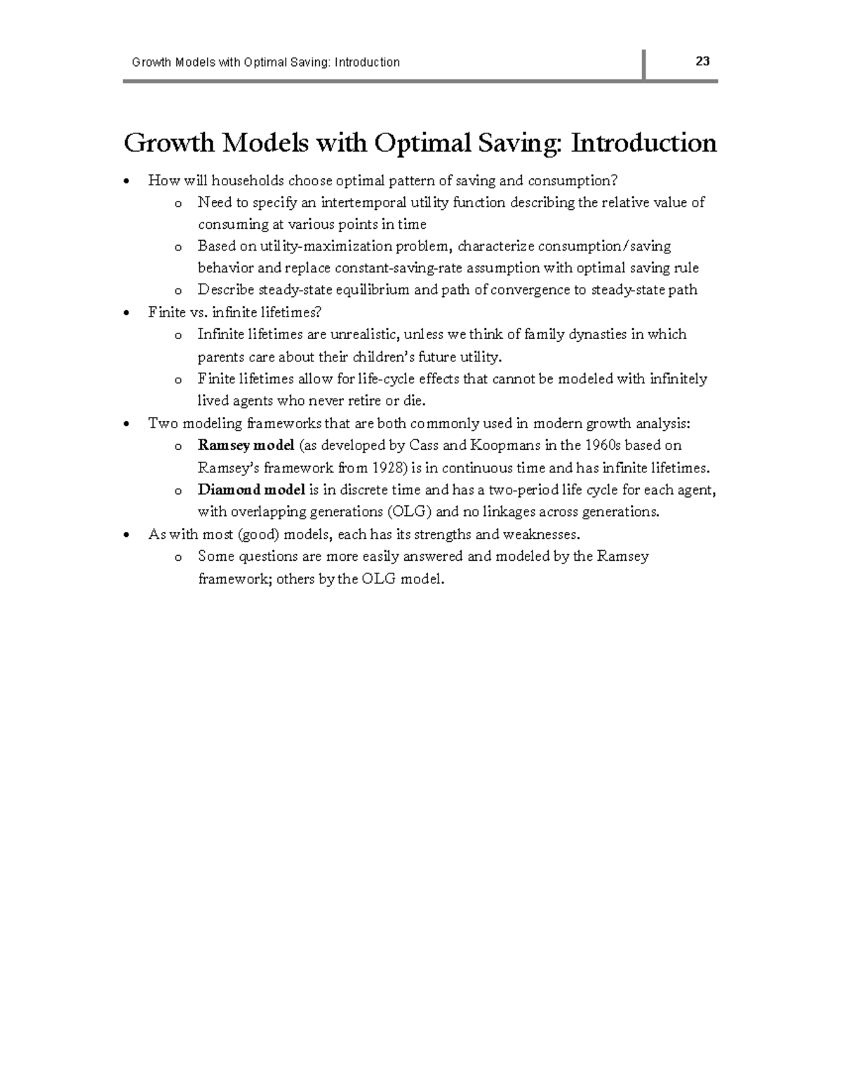 Ramsey - economic growth and economic development theory - Growth ...