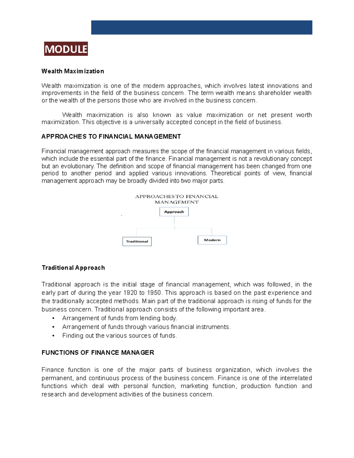 3 Module Financial Management - MODULE FINANCIAL MANAGEMENT Wealth ...