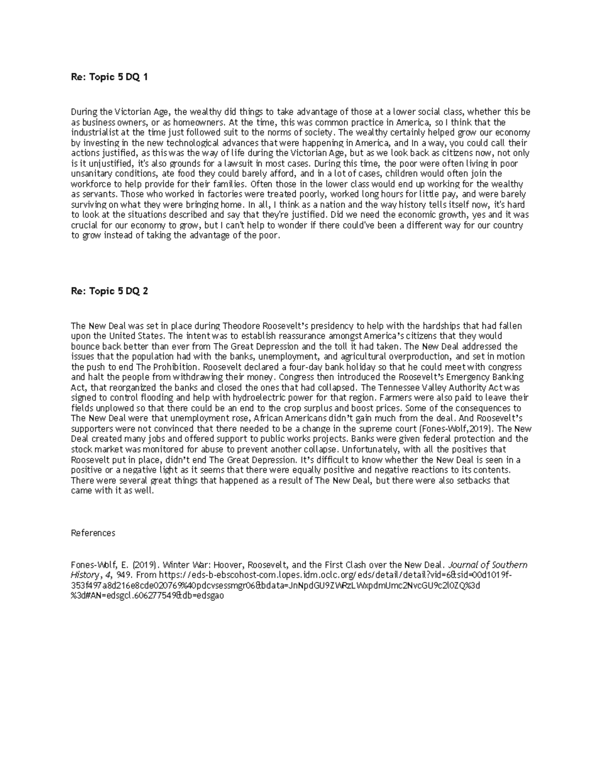 Topic 5 Dqs - Grade: 100 - HIS-144 - GCU - Studocu