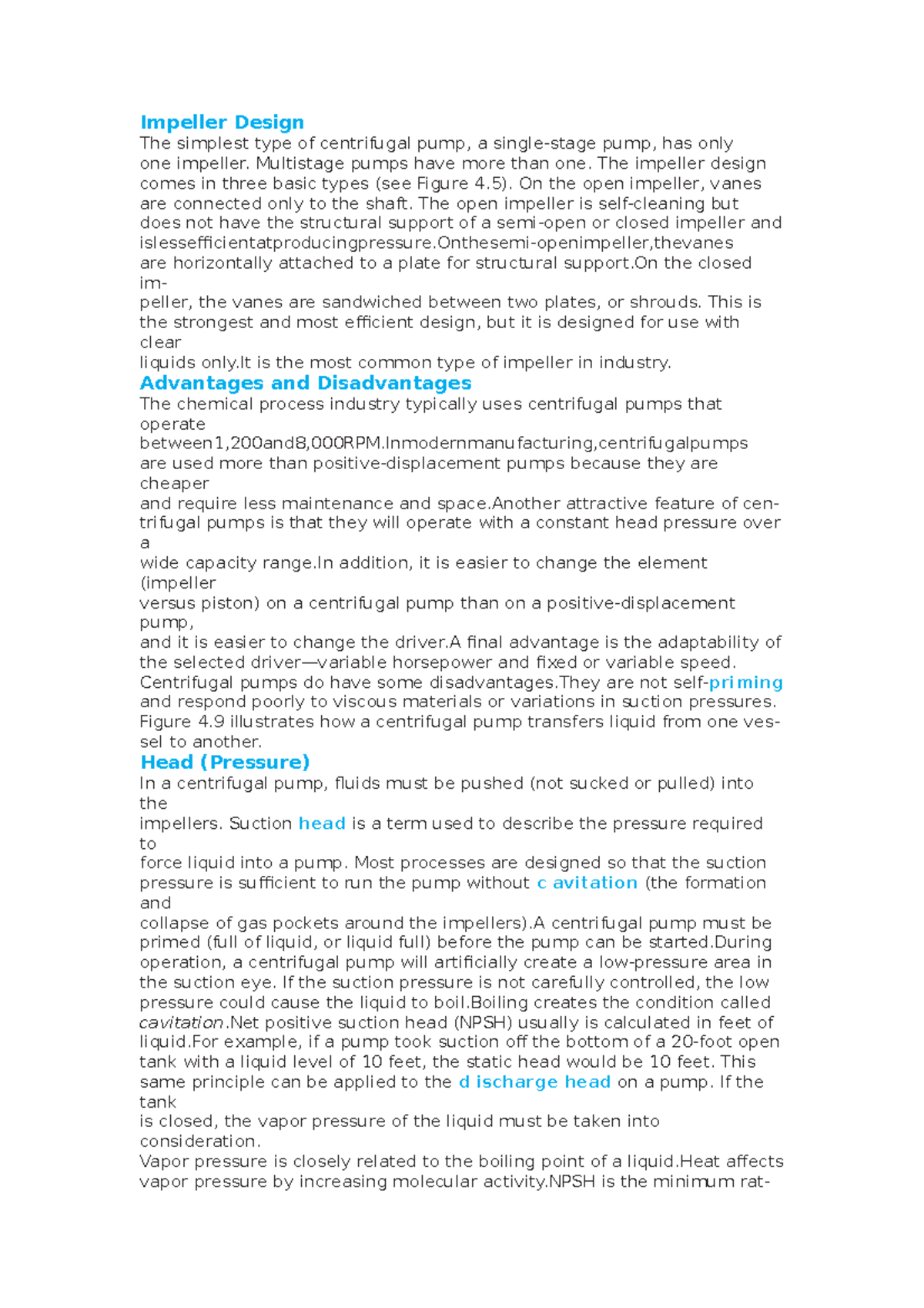 Process control and application 11 - Impeller Design The simplest type ...