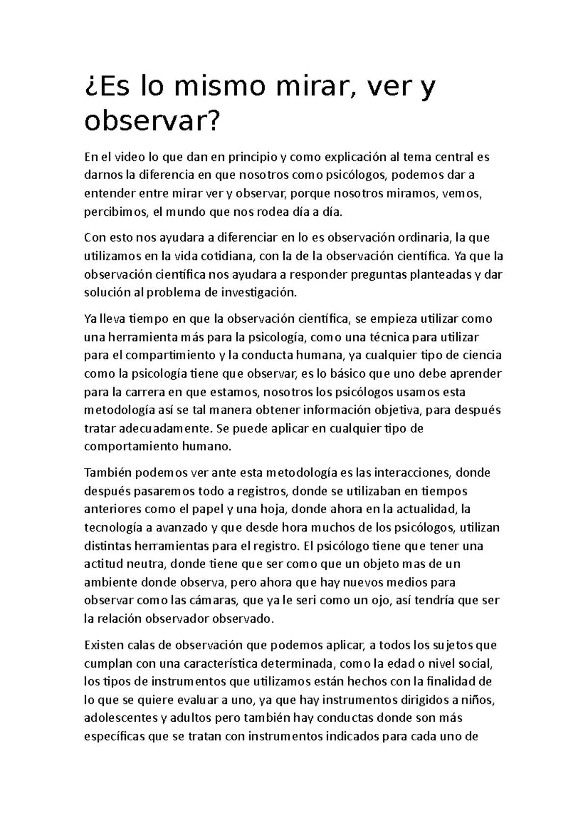 S02.s1, ES LO Mismo VER Y Observar - ¿Es lo mismo mirar, ver y observar ...